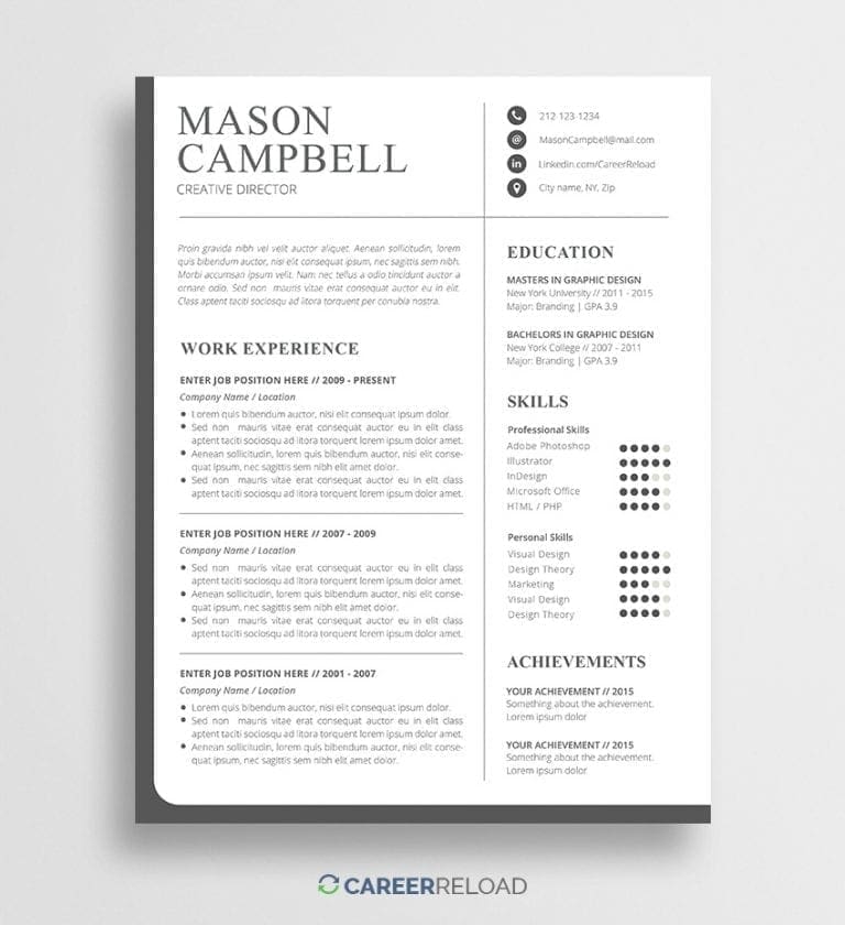 Best Resume Templates for 2025 [Instant Download]