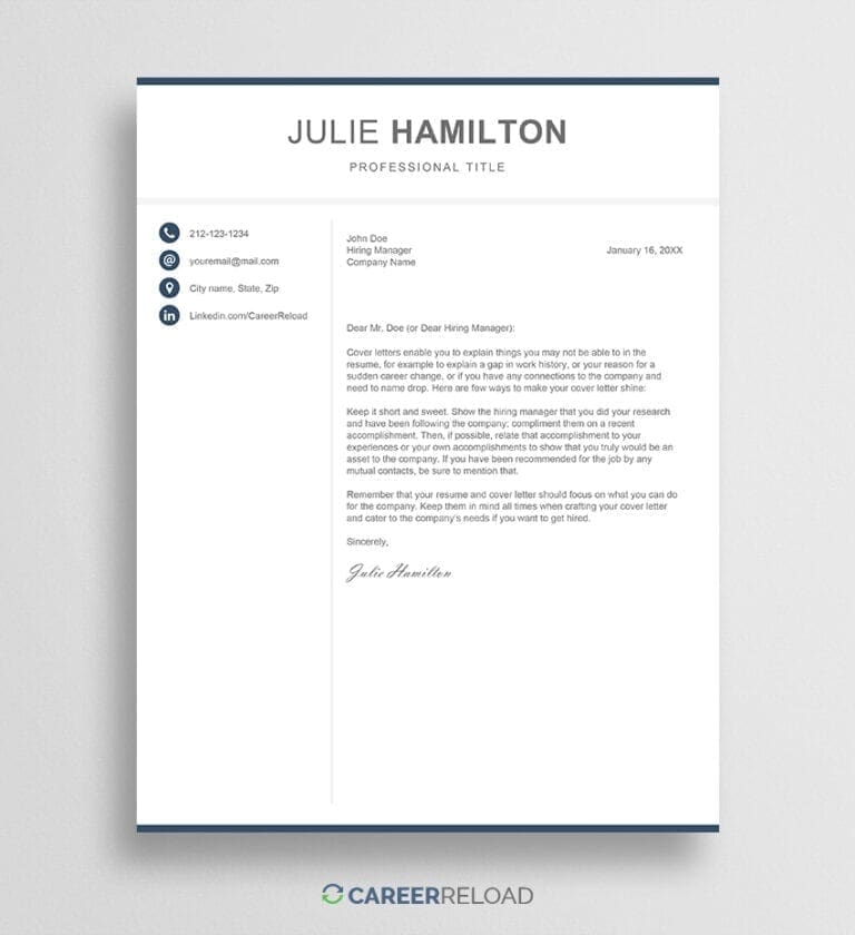 11 Best Cover Letter Layouts for 2025 - Career Reload