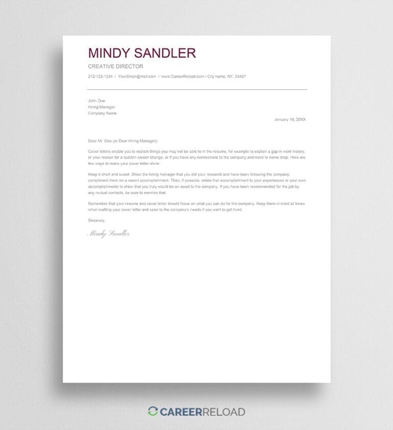 Free Google Docs Cover Letter Templates Instant Access Free Google Docs Cover Letter Templates Instant Access