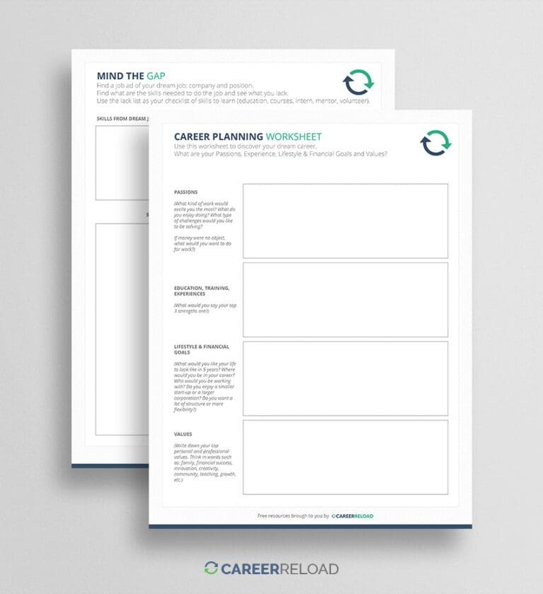 Career Planning Worksheet Download