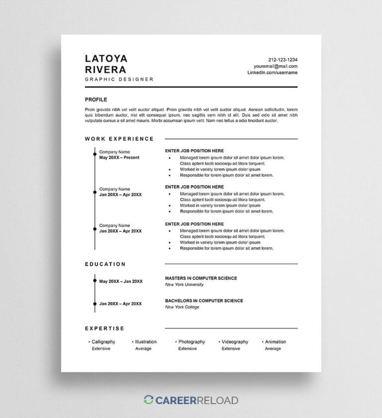 Free PowerPoint Resume Templates (Instant Download)