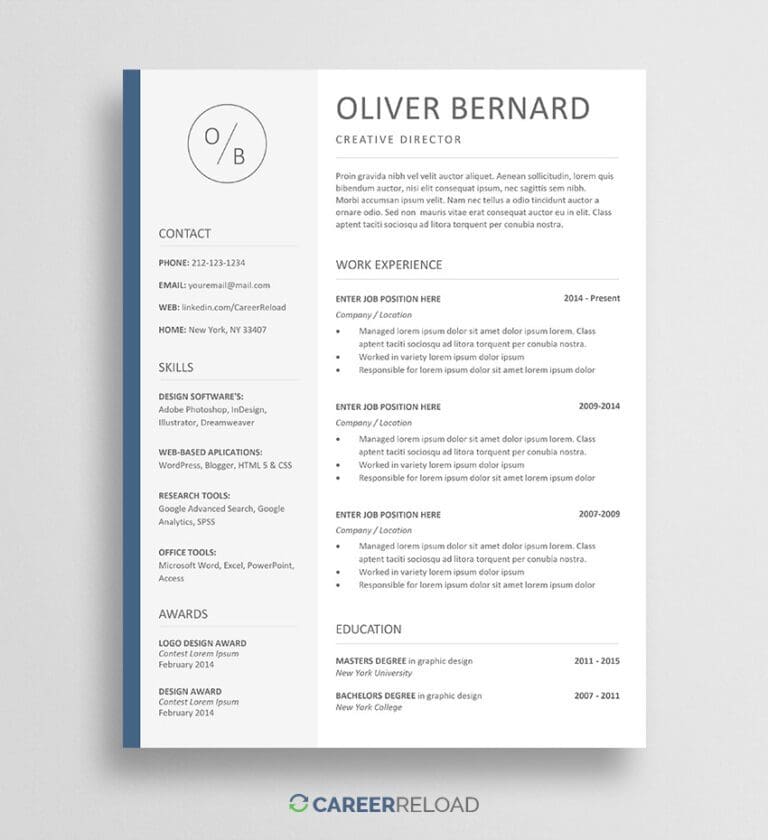 Free PowerPoint Resume Templates (Instant Download)