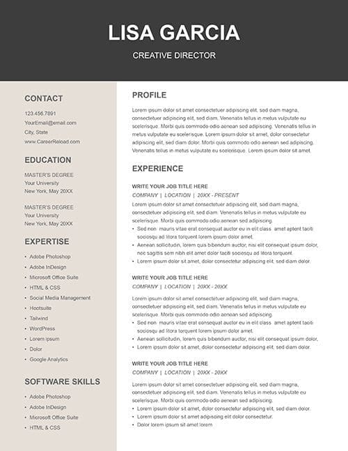 Career Reload - Free Resume Templates and Cover Letters