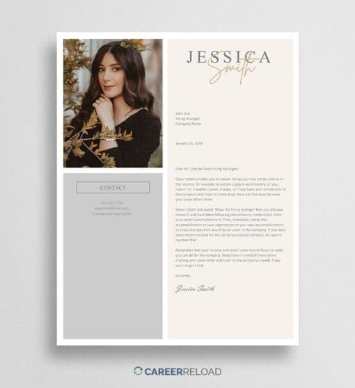 Modern PowerPoint Cover Letter - Career Reload