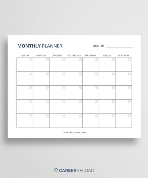 Free Planners - Weekly Planners - Goal Trackers - Career Reload