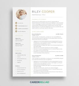 Free Resume Template Download for Word - Riley
