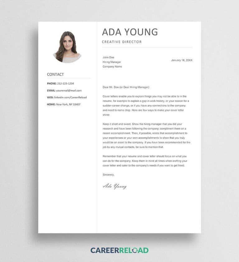 Pages Cover Letter Templates - Career Reload