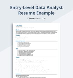 Entry-Level Data Analyst Resume Example and Template - Career Reload