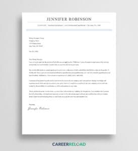 ATS Cover Letter Template - Instant Download - Career Reload