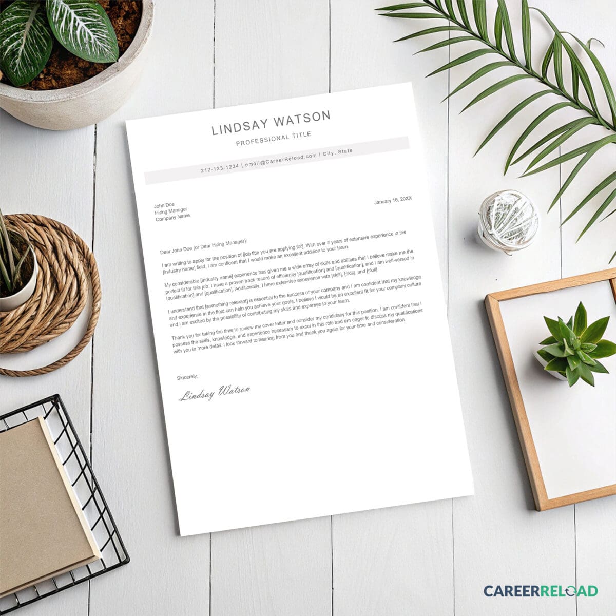 Free Perfect Cover Letter Template for Word | Instant Download
