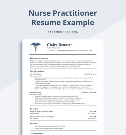 Nurse Practitioner Resume Example to Showcase Your Skills