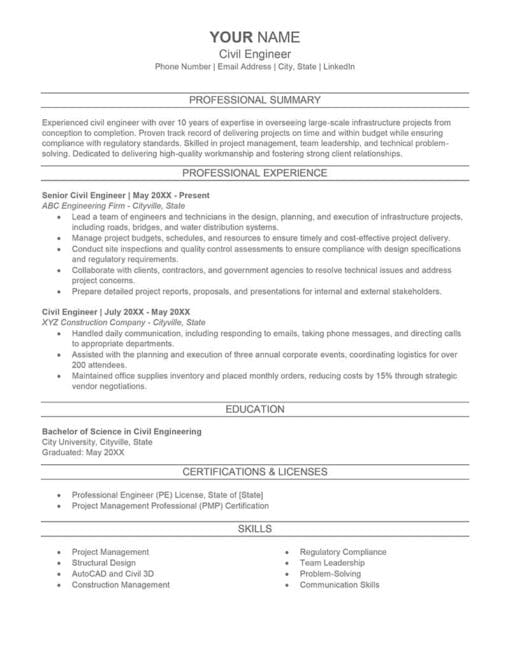 Resume Examples and Samples for 2024