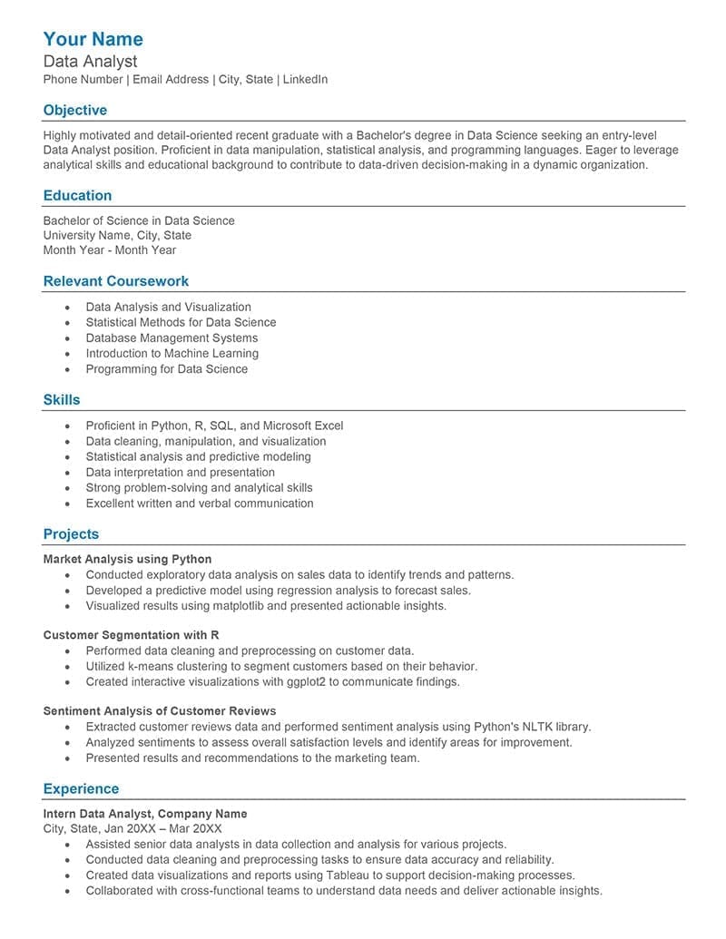 Resume Examples and Samples