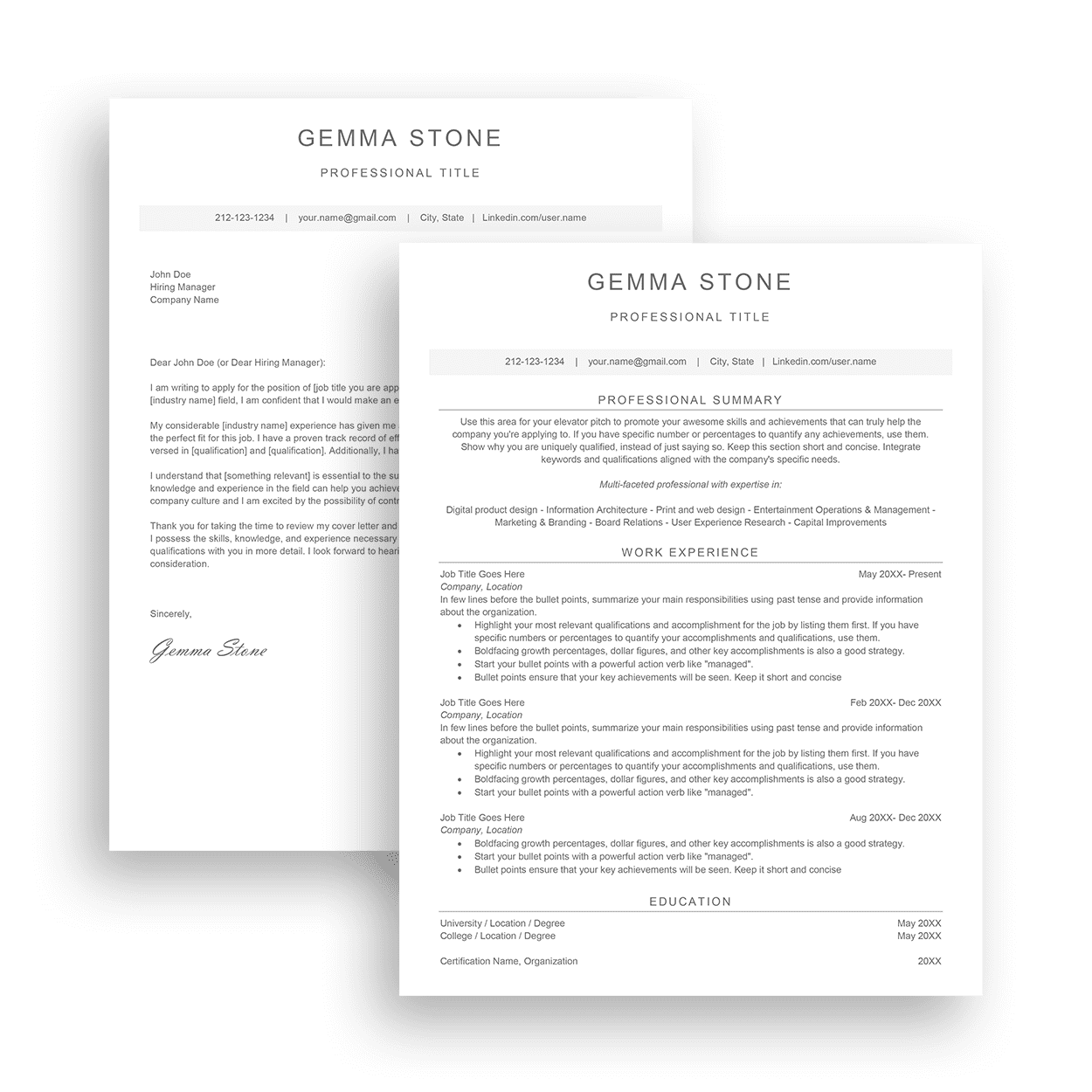 Premium Resumes For Word - Career Reload