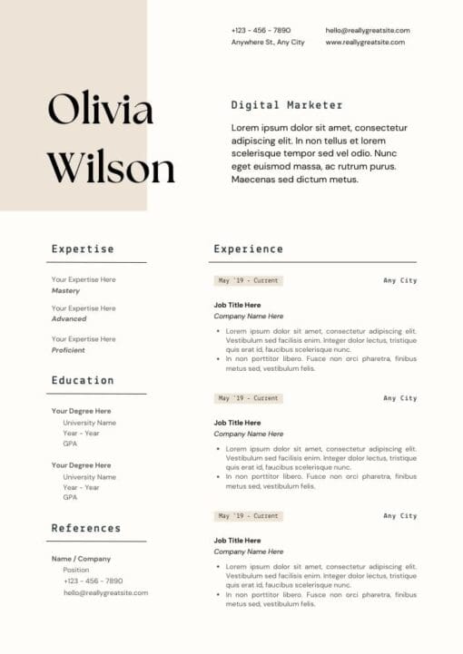 11 Best Canva Resume Templates - Career Reload