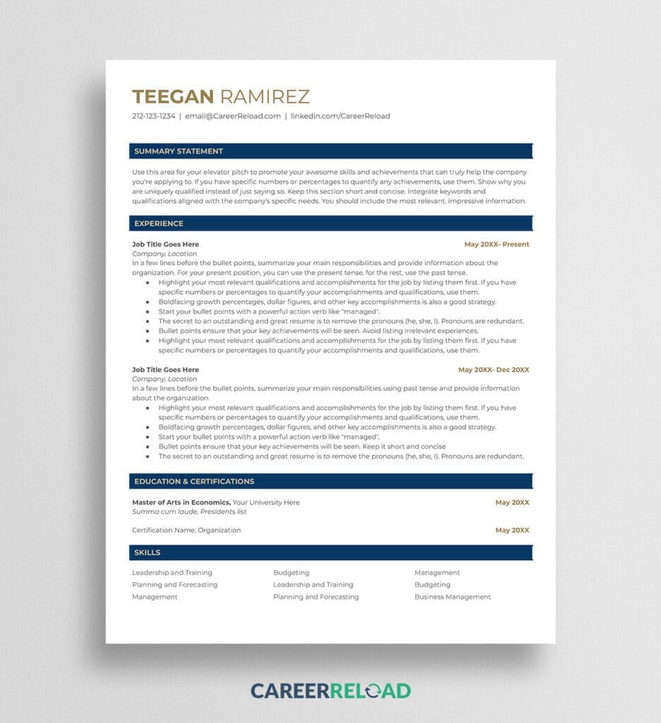 7 Free ATS-Friendly Google Docs Resume Templates