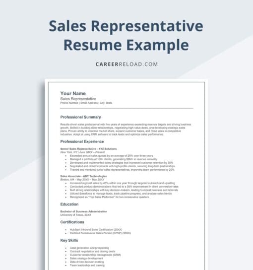 How to Write a Sales Resume (with Examples) - Career Reload
