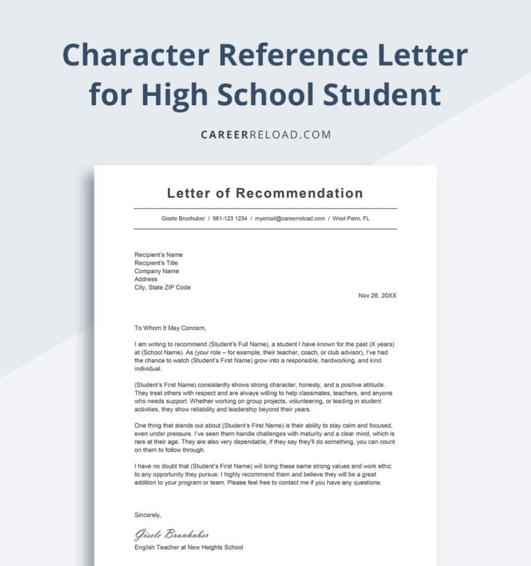 How to Write a Strong High School Letter of Recommendation - Career Reload